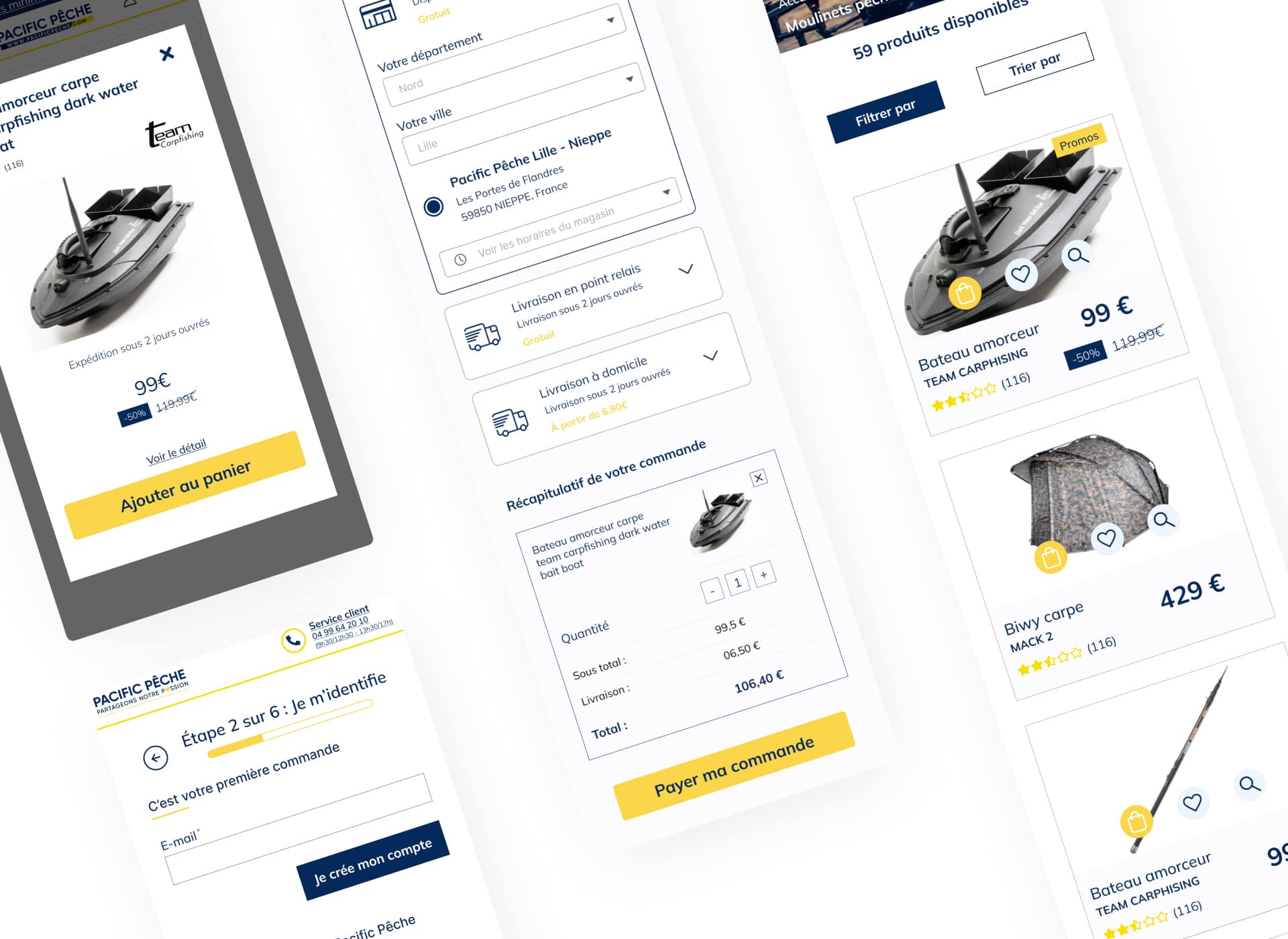 Redesign du responsive d'un e-commerce de pêche - Pierre Fayard